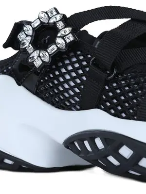 ROGER VIVIER Viv Run Strass Sneakers - Black