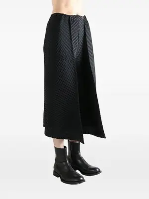 Issey Miyake Cropped Wide-leg Trousers