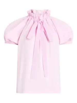 Patou Voluminous Cotton Top - Pink