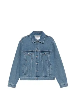 Loewe Anagram Denim Jacket - Sky Blue