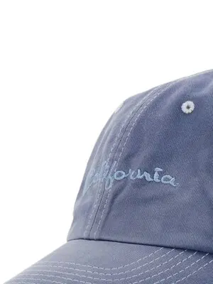 ERL Cotton Baseball Cap With Embroidered Logo - Blue