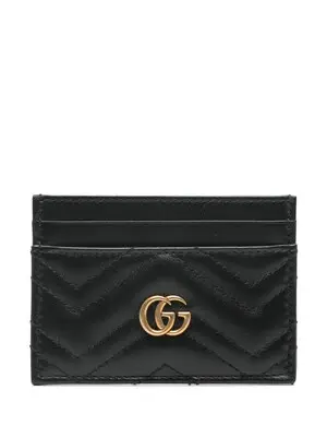 Gucci Gg Marmont Leather Card Case - Black