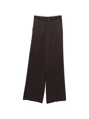 Gucci Horsebit Silk Trousers - Brown