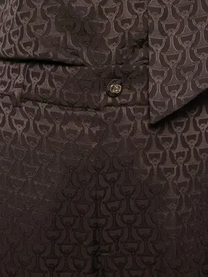 Gucci Horsebit Silk Trousers - Brown