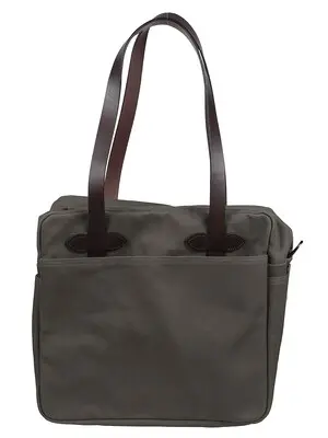 Filson Twill Tote Bag With Zipper - Green