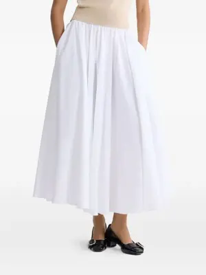 PATOU Midi Skirt With Elastic Waist - White