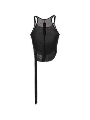 Rick Owens Cotton Cropped Top - Black
