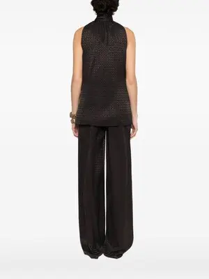 Gucci Silk Halterneck Top - Brown