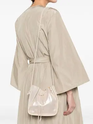 FORTE_FORTE Leather Bucket Bag - Silver