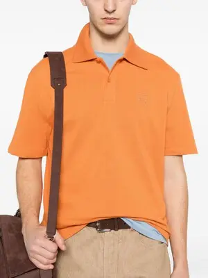 Loewe Anagram Cotton Polo Shirt - Orange