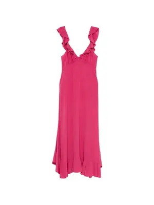 Chloé Silk Long Dress - Pink