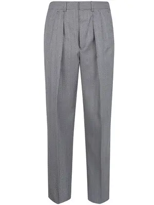 TOM FORD Jacquard Sharkskin Herringbone Pleated Pant
