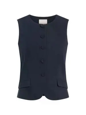 CINQ À SEPT Winora Button-front Sleeveless Vest