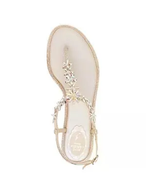 Rene Caovilla Eva Embellished Sandals - Neutrals