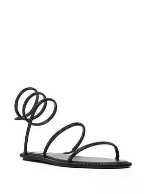 Rene Caovilla Cleo Embellished Sandals - Black