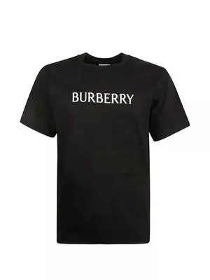 Burberry Logo Printed T-shirt - Black