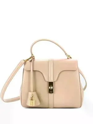CELINE 16 Top Handle Bag Grained Calfskin Small Satchel