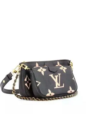 LOUIS VUITTON Multi Pochette Accessoires Bicolor Monogram Empreinte Giant Crossbody Bag - Black