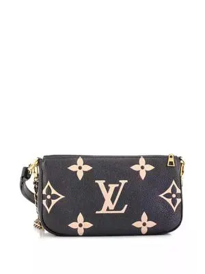 LOUIS VUITTON Multi Pochette Accessoires Bicolor Monogram Empreinte Giant Crossbody Bag - Black
