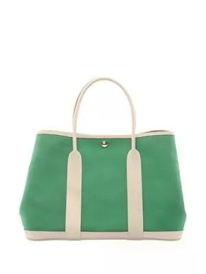 Hermès 2016 Toile And Vache Garden Party Pm Tote Bag - Green