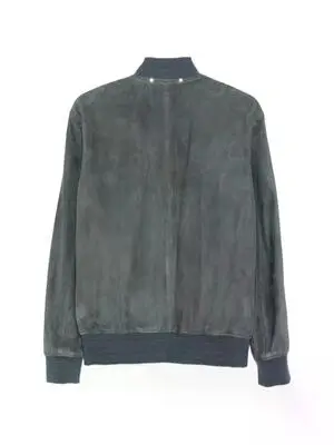 Paul Smith Suede Bomber Jacket - Blue