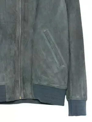 Paul Smith Suede Bomber Jacket - Blue