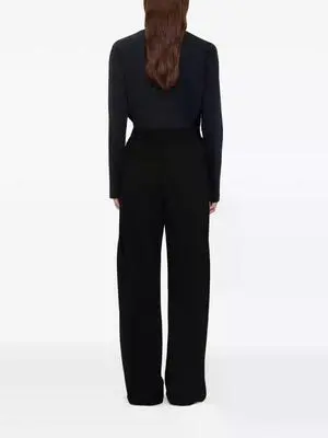MSGM Logo Embroidered Track Pants - Black