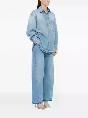 MSGM Frayed-hem Jeans