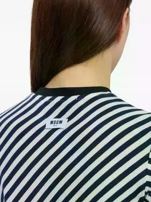 MSGM Striped Long Sleeved Top