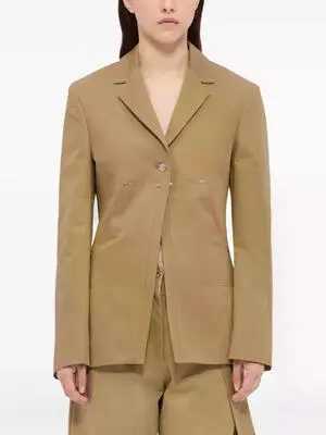 MSGM Button-fastening Blazer - Neutrals