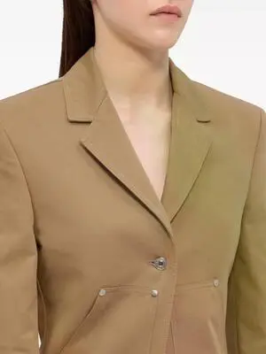 MSGM Button-fastening Blazer - Neutrals