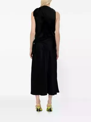 MSGM Bow Knot Midi Dress - Black