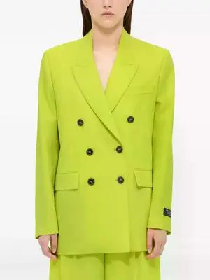 MSGM Buttoned Double-breasted Blazer - Green