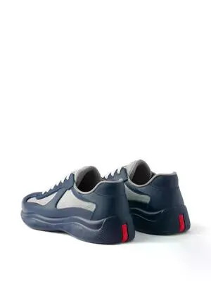 Prada America's Cup Bike Fabric Badge Sneakers - Blue