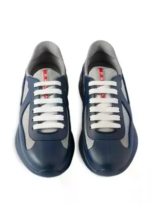 Prada America's Cup Bike Fabric Badge Sneakers - Blue