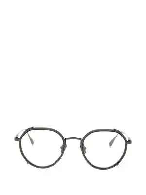 Linda Farrow Falcon Round-frame Glasses - Black