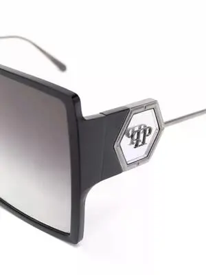 Philipp Plein Square Frame Sunglasses - Black