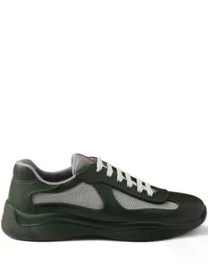 Prada America's Cup Soft Fabric Sneakers - Green