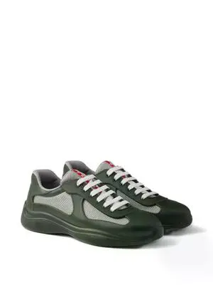 Prada America's Cup Soft Fabric Sneakers - Green