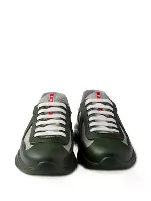 Prada America's Cup Soft Fabric Sneakers - Green