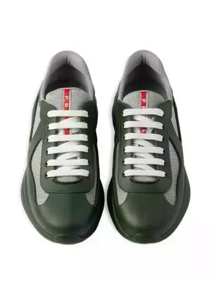 Prada America's Cup Soft Fabric Sneakers - Green