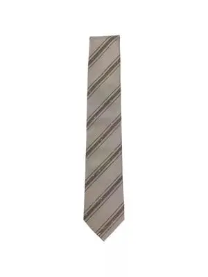 Brunello Cucinelli Striped Neck Tie - Neutrals