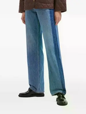 Rag & Bone Shea Panel Straight-leg Jeans - Blue