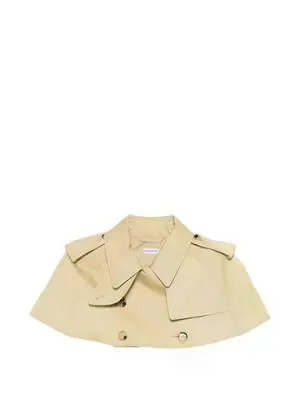 Burberry Buttoned Cropped Jacket - Neutrals