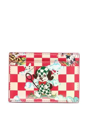 Kenzo Graphic Leather Cardholder - Red