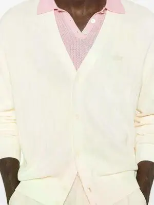 Lacoste Ribbed Button Cardigan