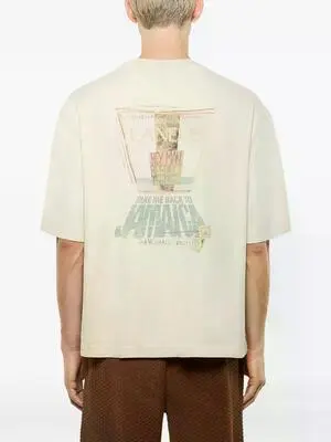 LANEUS Logo-print T-shirt