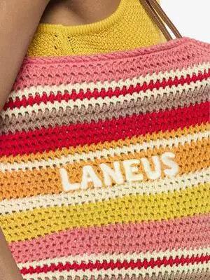 LANEUS Striped-pattern Shoulder Bag