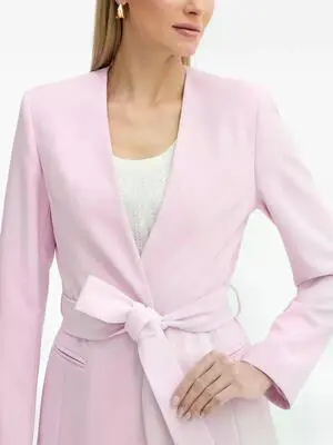 FRACOMINA Belted Blazer With V-neckline And Self-tie Belt