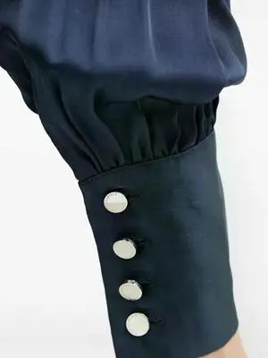 FRACOMINA Puff-sleeve Button-up Shirt - Blue